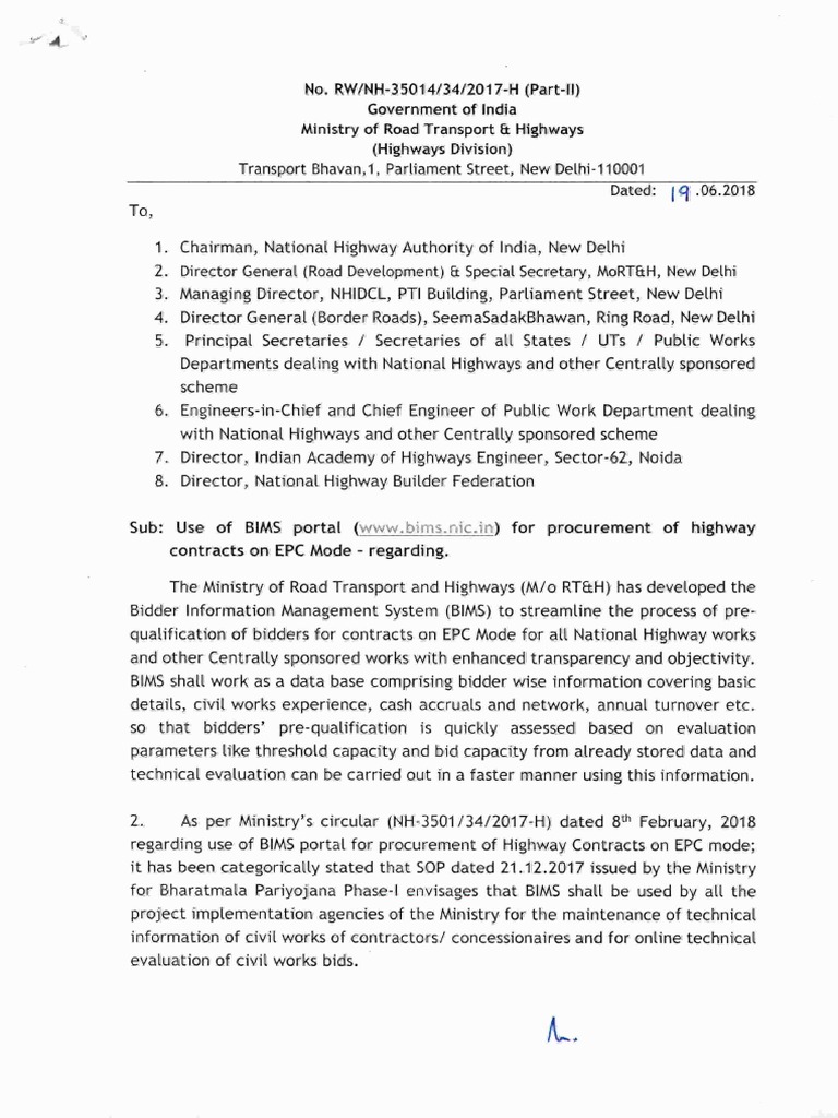 Use of BIMS Portal For Procurement | PDF | Building Information ...