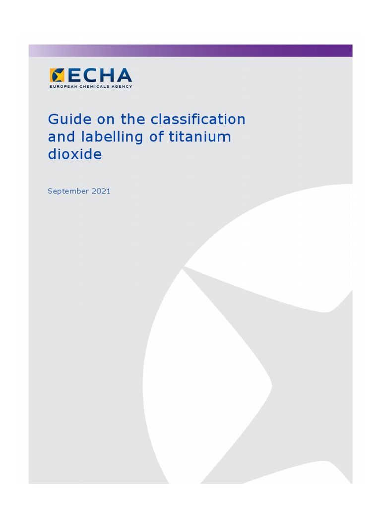 Titanium Dioxide Classification Guide | PDF | Titanium Dioxide | Mixture
