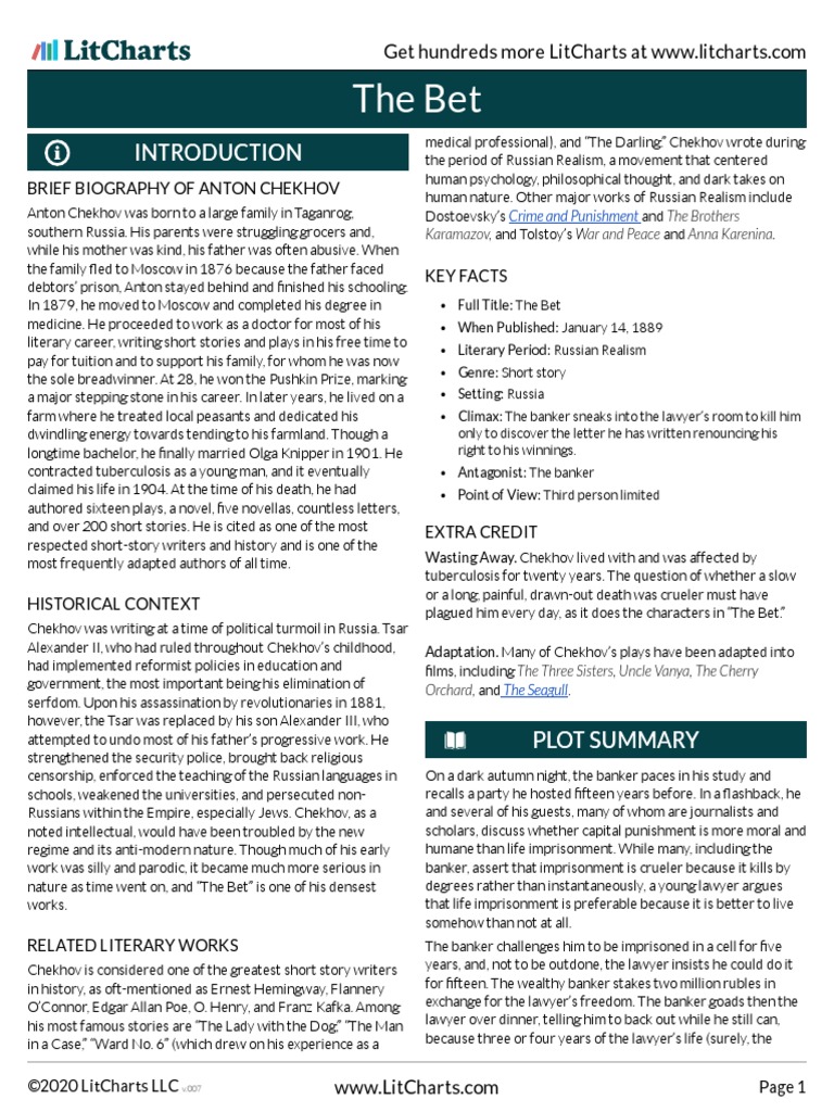 The Bet: Intr Oduction | PDF | Anton Chekhov | Meaning Of Life