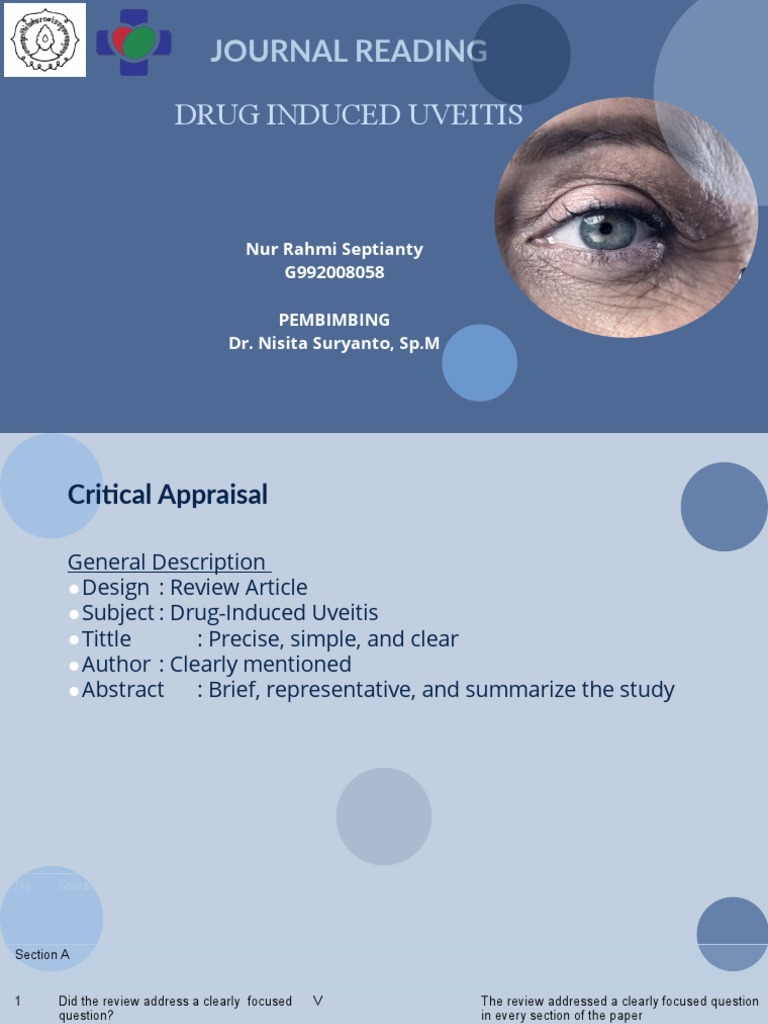 Drug Induced Uveitis: Journal Reading | PDF | Immune System | Vaccines