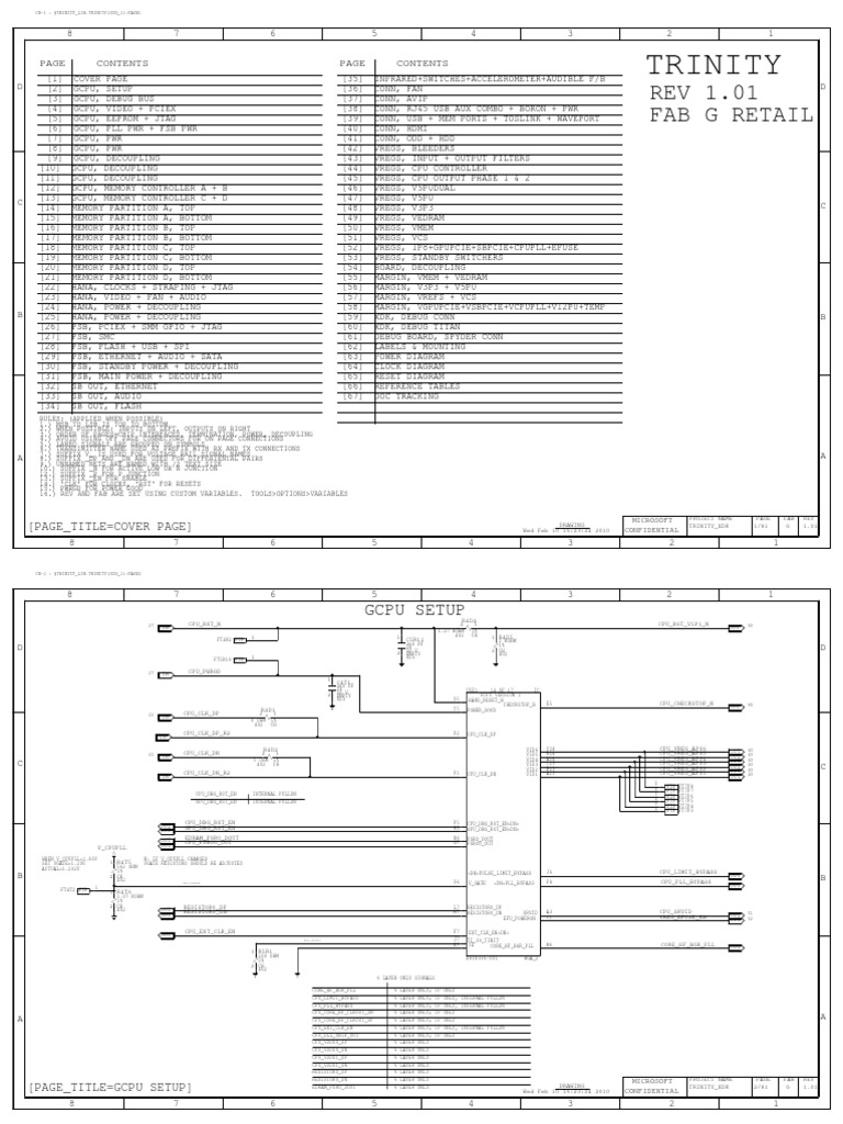 Xbox 360 Trinity Schematic | PDF | Computer Hardware | Electrical ...