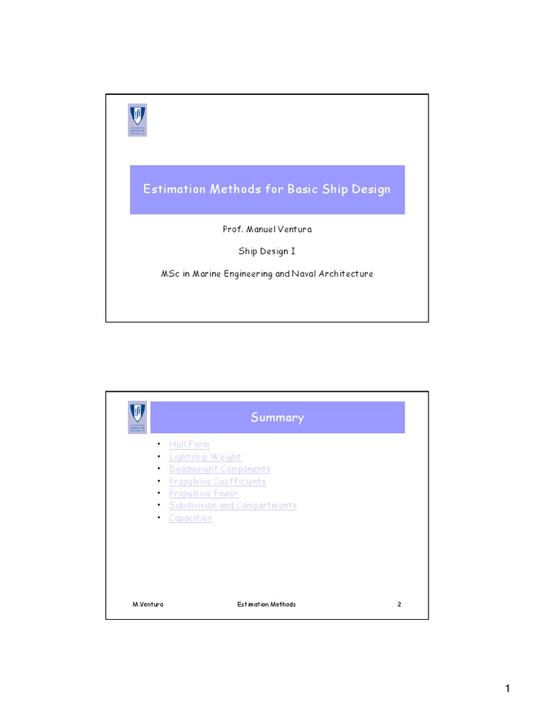 Basic Methods for Ship Design Calculations | PDF | Tonnage | Ships