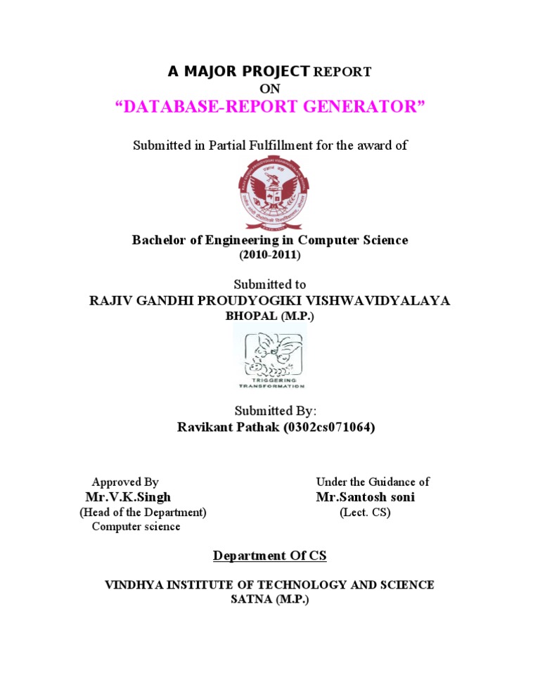 A Major Project Report | PDF