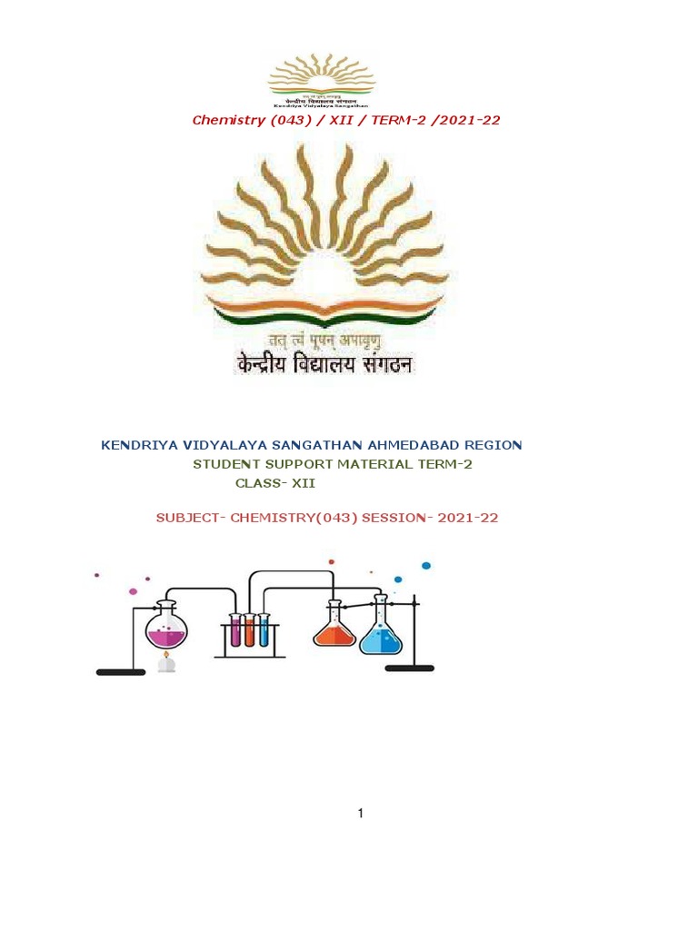 Class 12 Chemistry Support Material | PDF | Reaction Rate ...