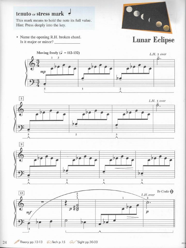 Lunar Eclipse Piano Adventures | PDF