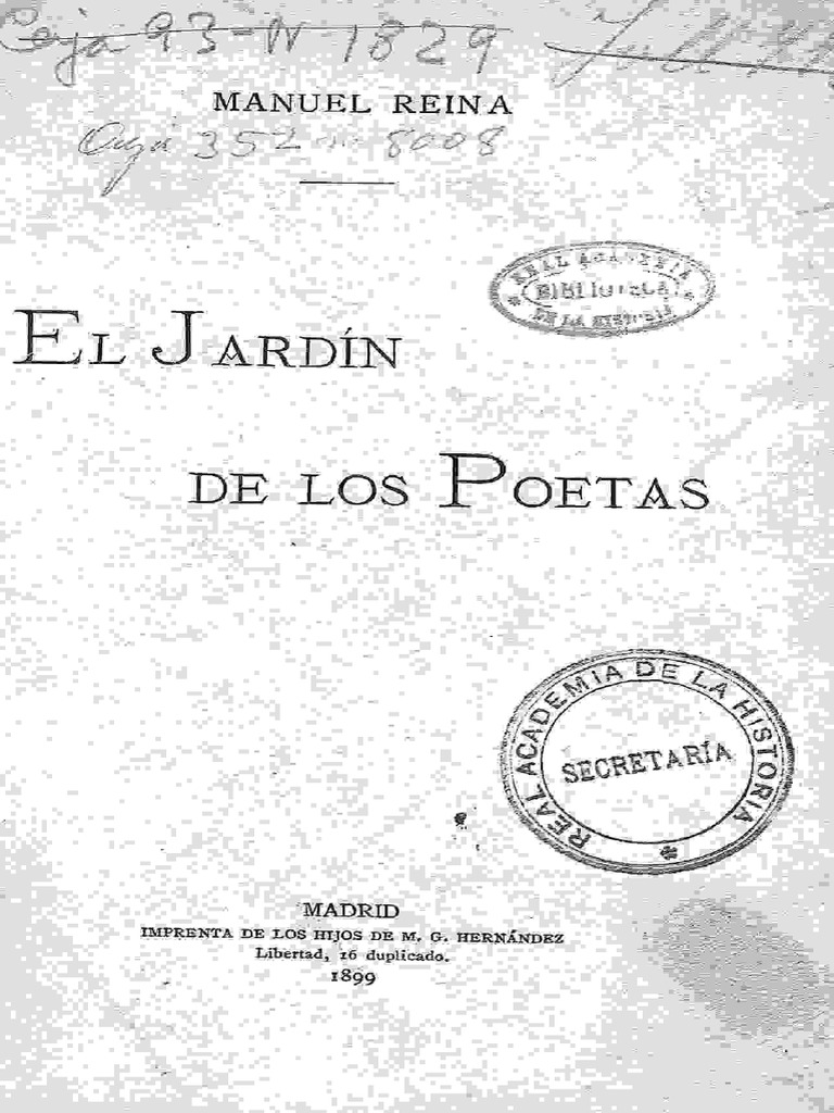 Manuel Reina El Jardín de Los Poetas | PDF