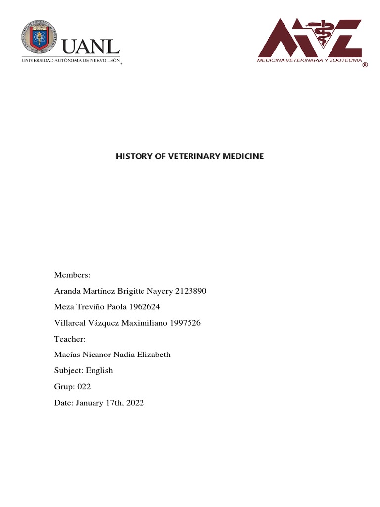 History of Veterinary Medicine | PDF