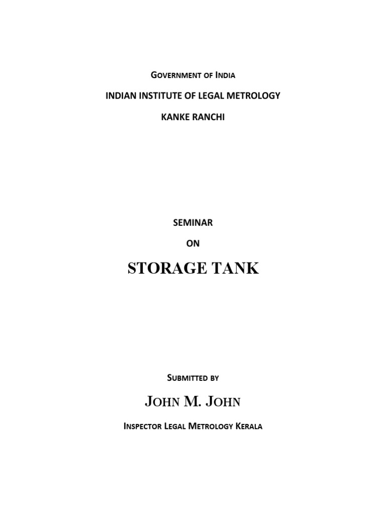 Storage Tanks | PDF | Pipe (Fluid Conveyance) | Metre