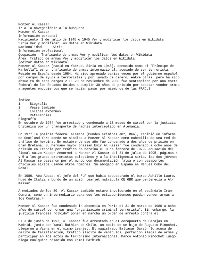 Monzer Al Kassar | PDF | Crímenes | Crimen y violencia