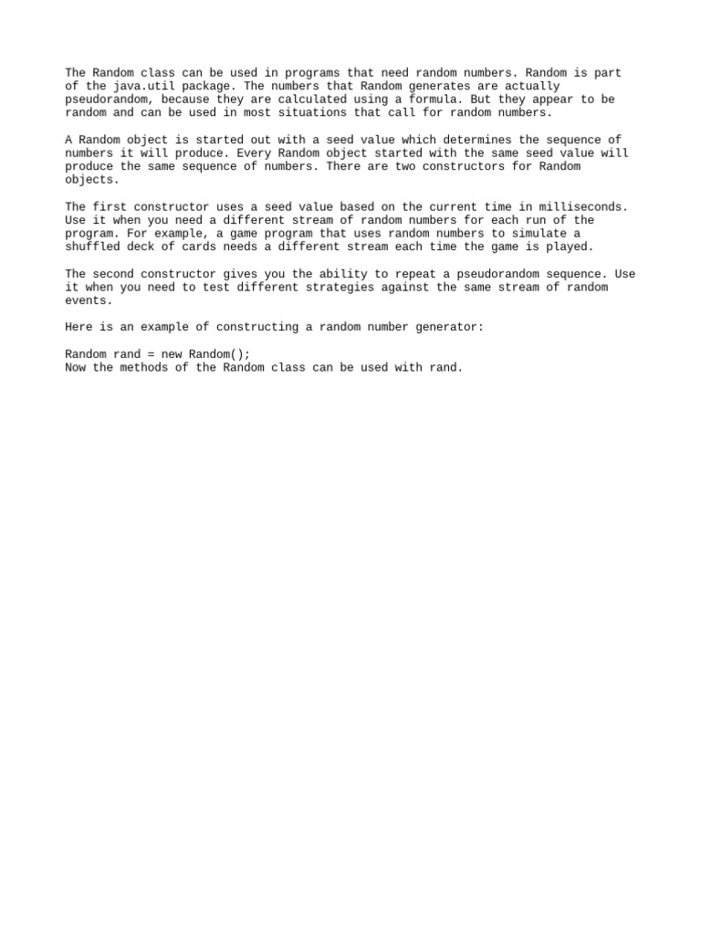 Random Class Notes (Programming) | PDF