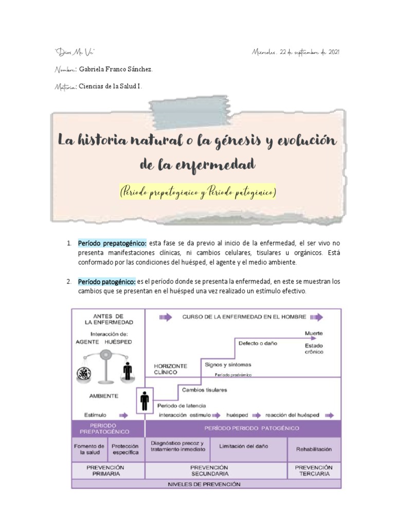 Actividad 2. Periodo Prepatogénico y Periodo Patogénico | PDF ...