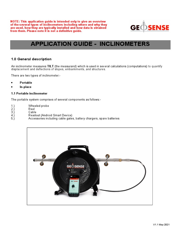 Measuring Movement: An Overview of Inclinometers | PDF | Dam | Deep Foundation