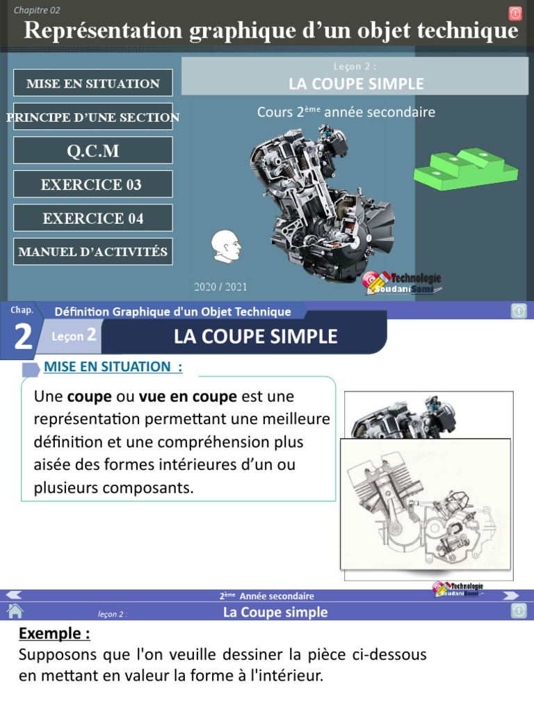 La Coupe Simple en Dessin Technique | PDF
