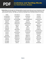 C1 CEFR Vocabulary Word List - Words for Advanced Students 2 | PDF