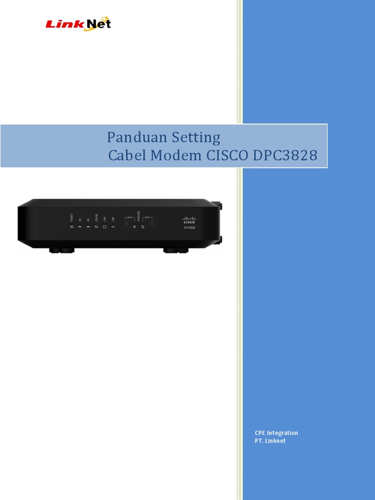 Panduan Setting Password Modem WIFI Docsis 3.0 | PDF