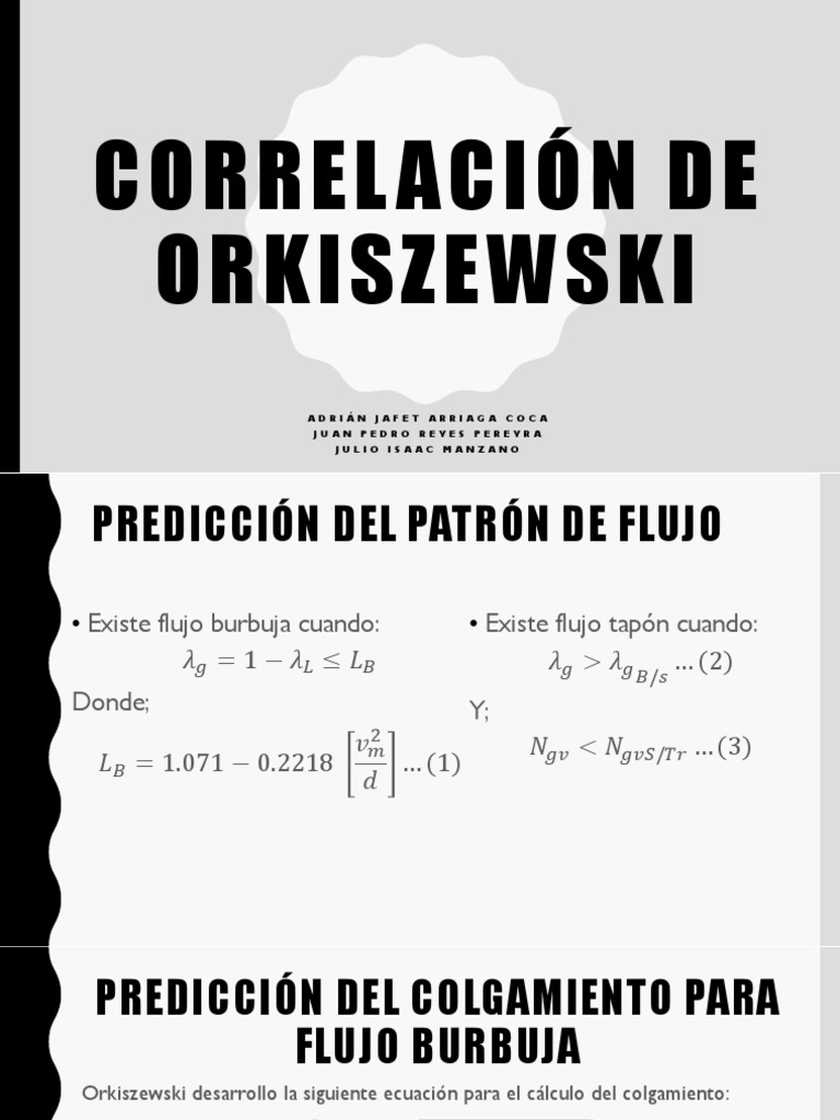 Correlación de Orkiszewski | PDF | Líquidos | Viscosidad
