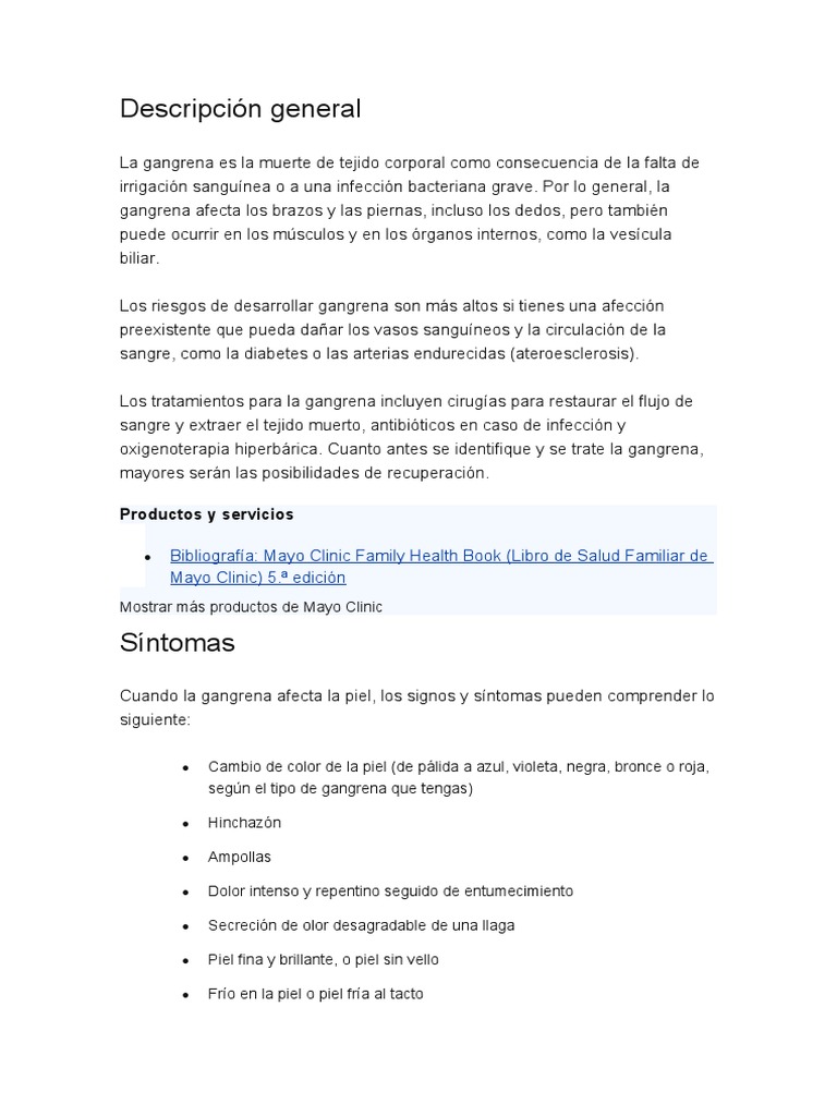 Cangrena | PDF | Diabetes | Sangre
