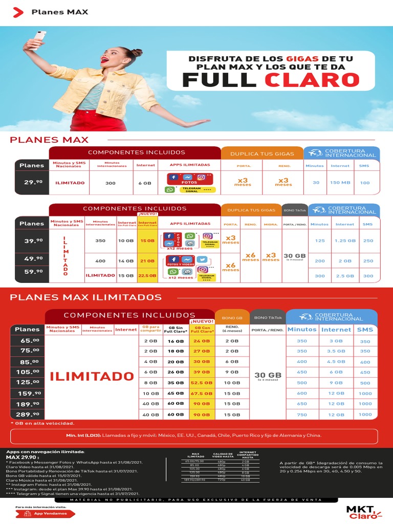 Planes Movil Claro Pdf Redes De Computadoras Tecnología De