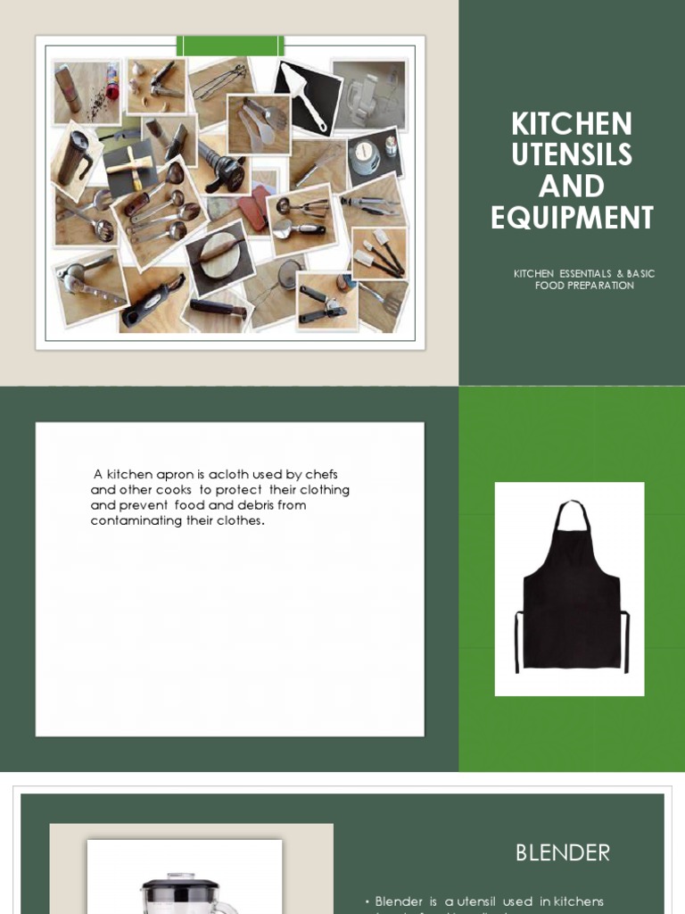 Essential Kitchen Tools and Equipment | PDF | Foods | Baking