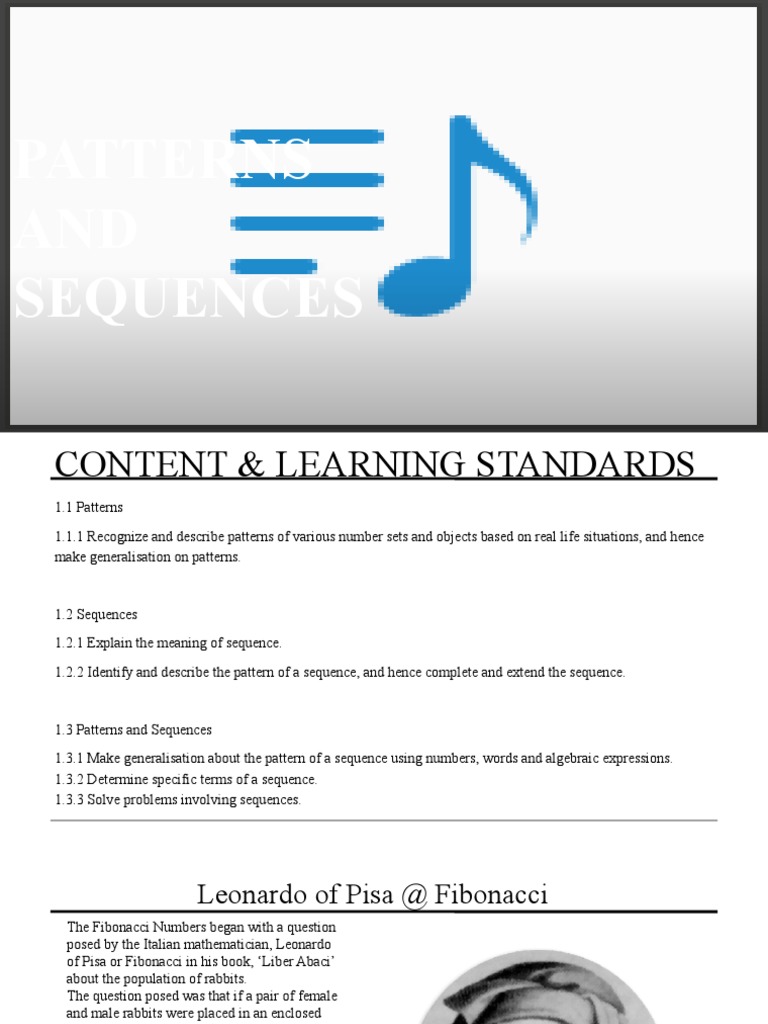 f2 Chapter 1 Patterns and Sequences | PDF | Sequence | Mathematics