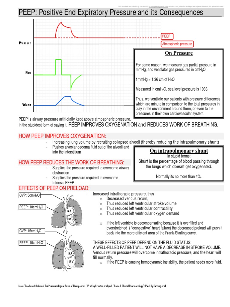 PEEP Positive End Expiratory Pressure and Its Consequences | PDF ...