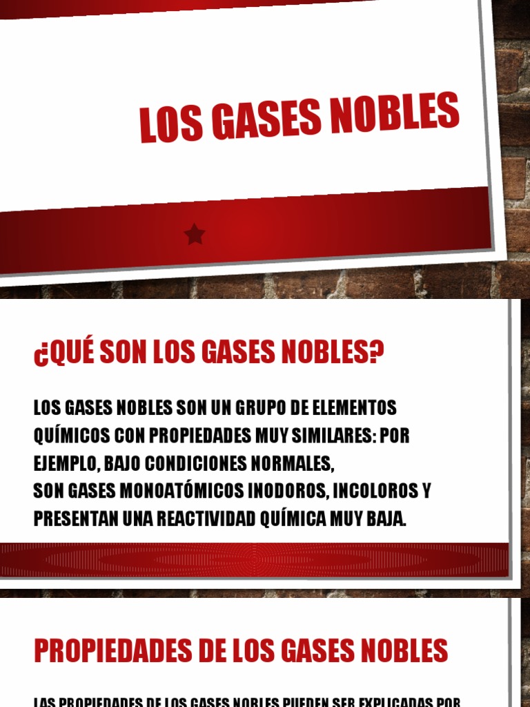 Los Gases Nobles | PDF | Química | Fases de la materia