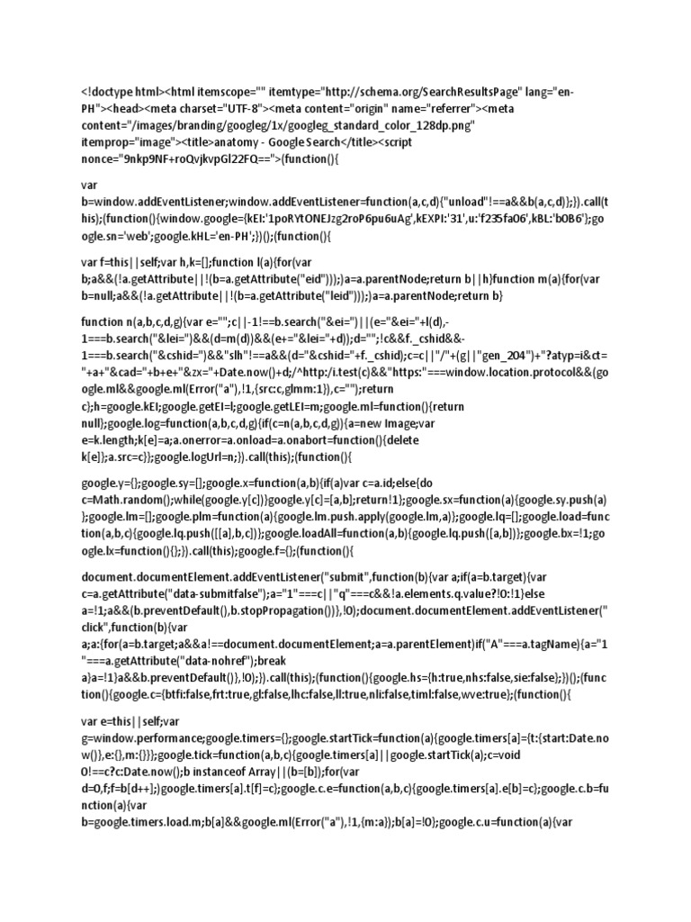 Anatomy Doctype | PDF | Google | Search Engine Optimization