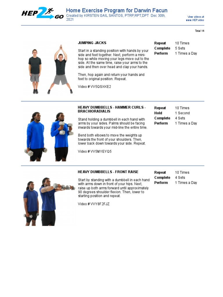 Home Exercise Program | PDF | Dance Science | Musculoskeletal System