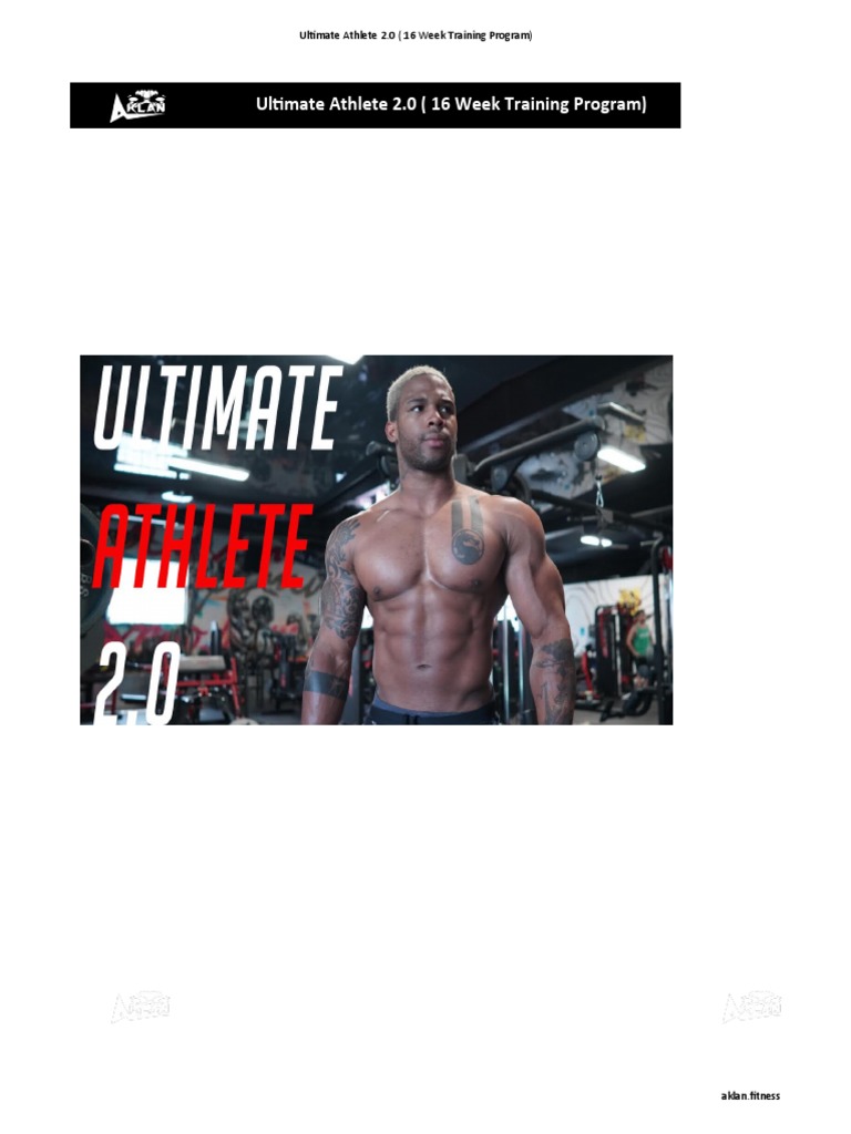Ultimate Athlete 2.0 - A 16 Week Comprehensive Training Program ...