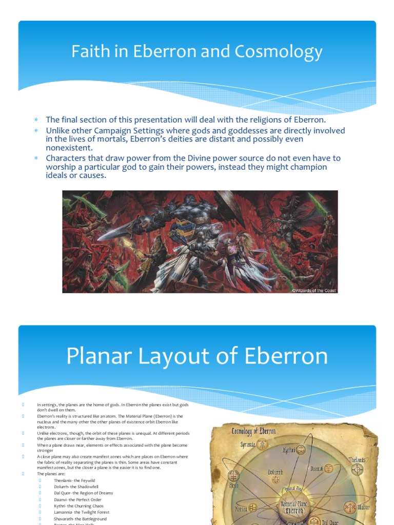 Eberron Deities and Cosmology Overview | PDF | World Of Eberron | Deities