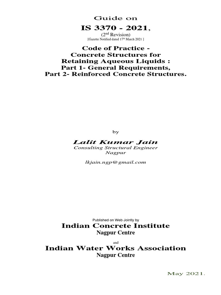IS3370-2021 UserGuide | PDF | Concrete | Reinforced Concrete