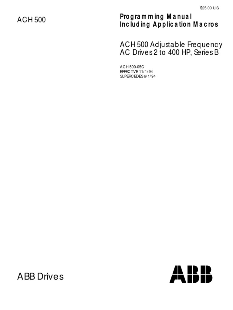 ABB Drives: Programming Manual Including Application Macros | PDF ...