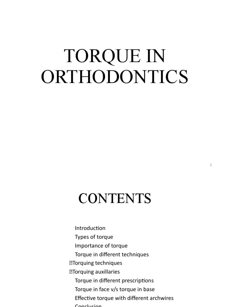 Torque in Orthodontics | PDF | Orthodontics | Dental Anatomy