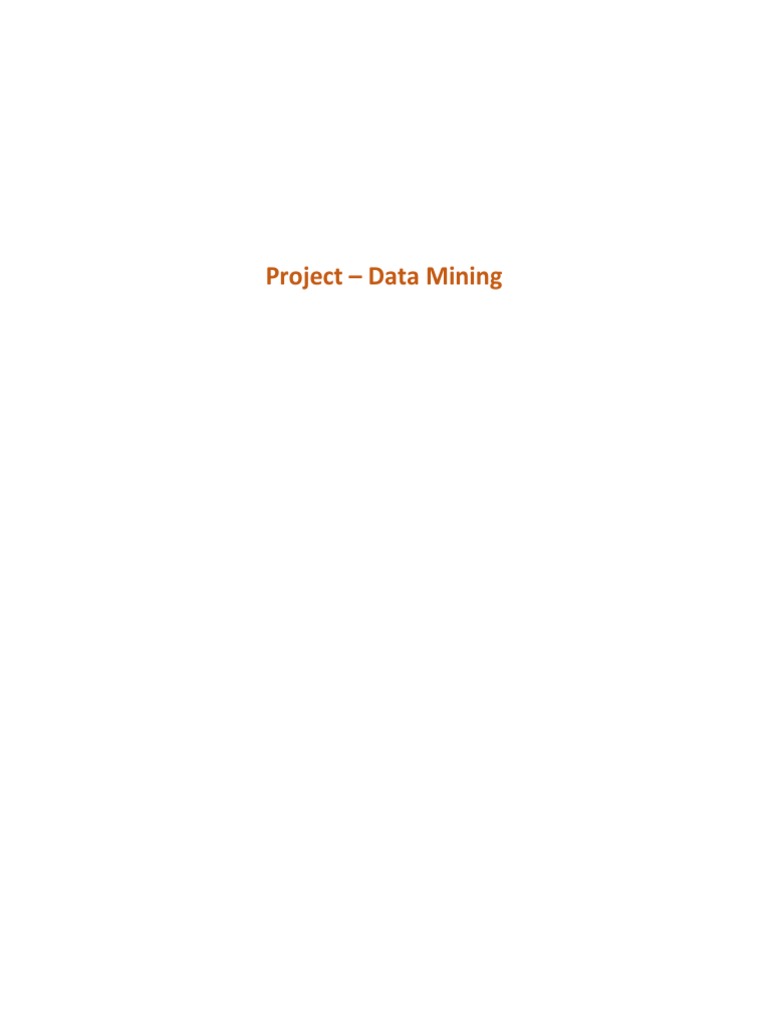 Data Mining Project Anshul | PDF | Receiver Operating Characteristic | Cluster Analysis