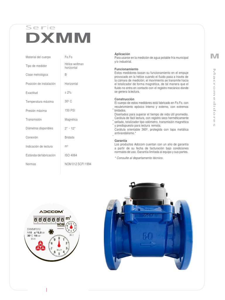 Macromedidor Serie DXMM | PDF