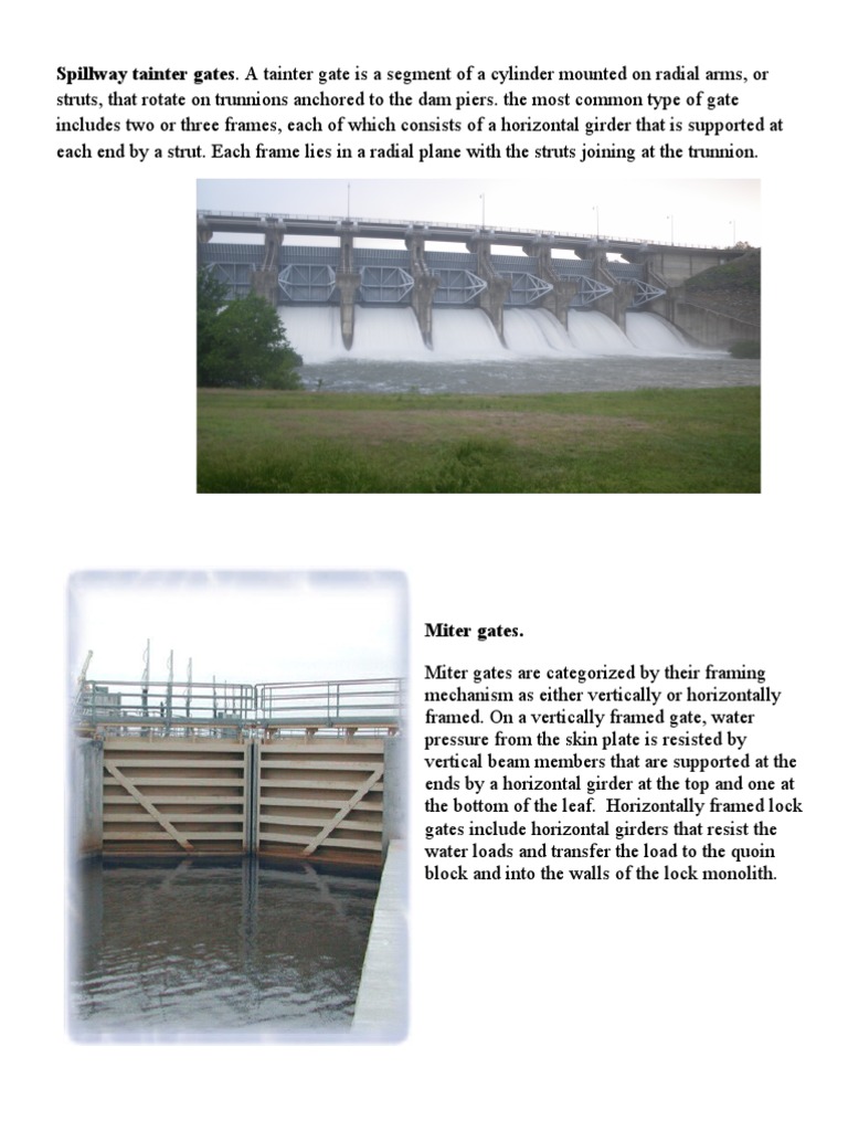 Spillway Tainter Gates | PDF | Spillway | Civil Engineering
