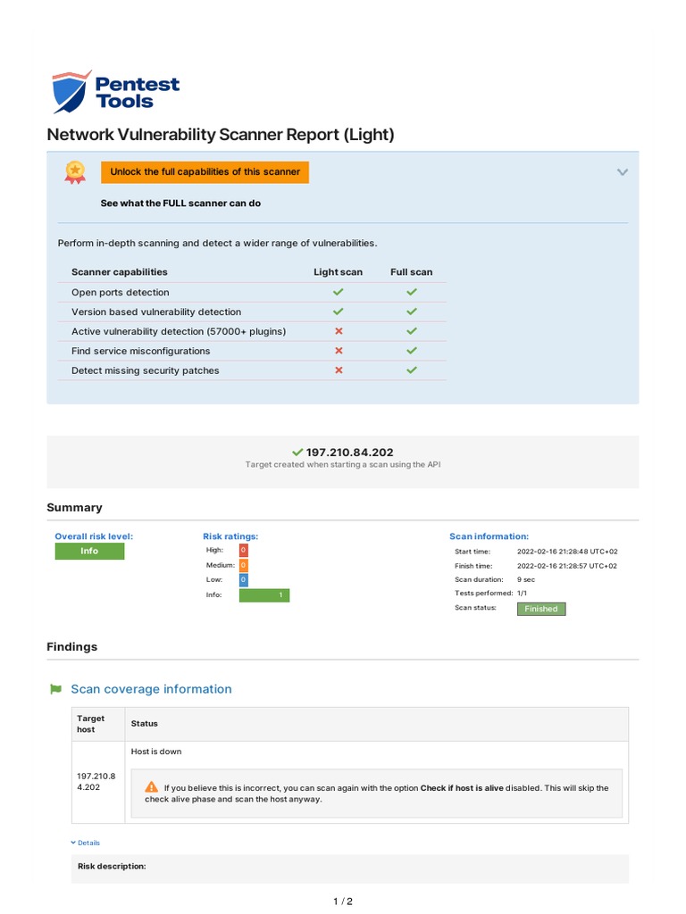 PentestTools Openvas Report | PDF | Image Scanner | Vulnerability ...