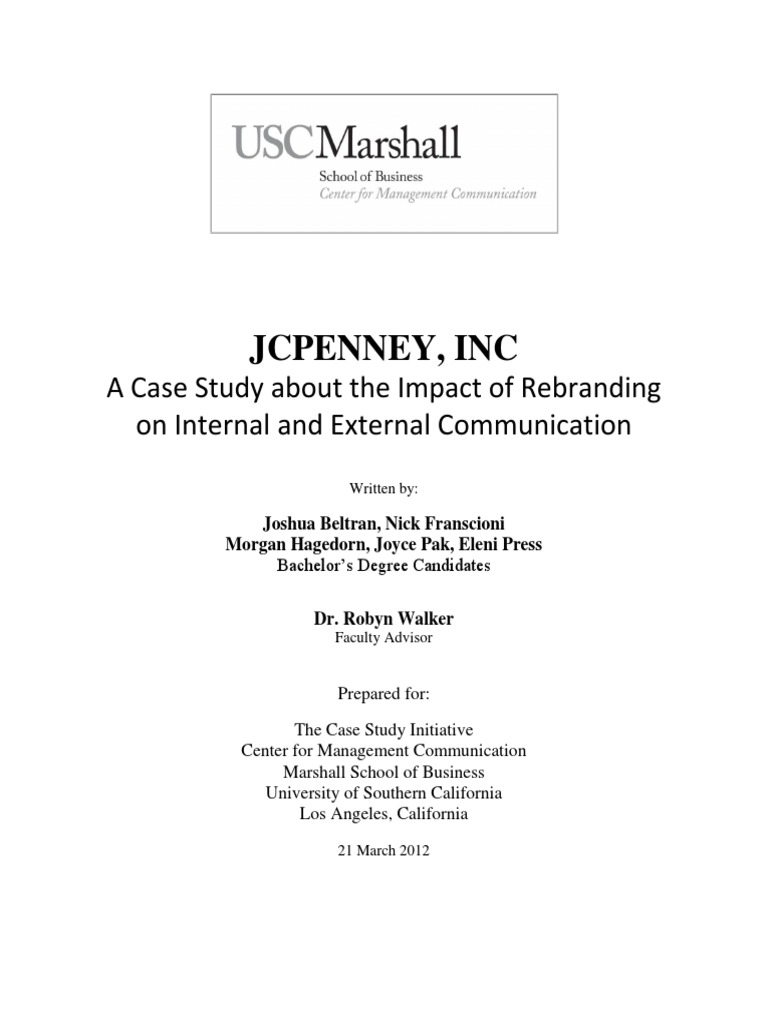JCPenney Rebranding Case Study | PDF | Retail | Pricing