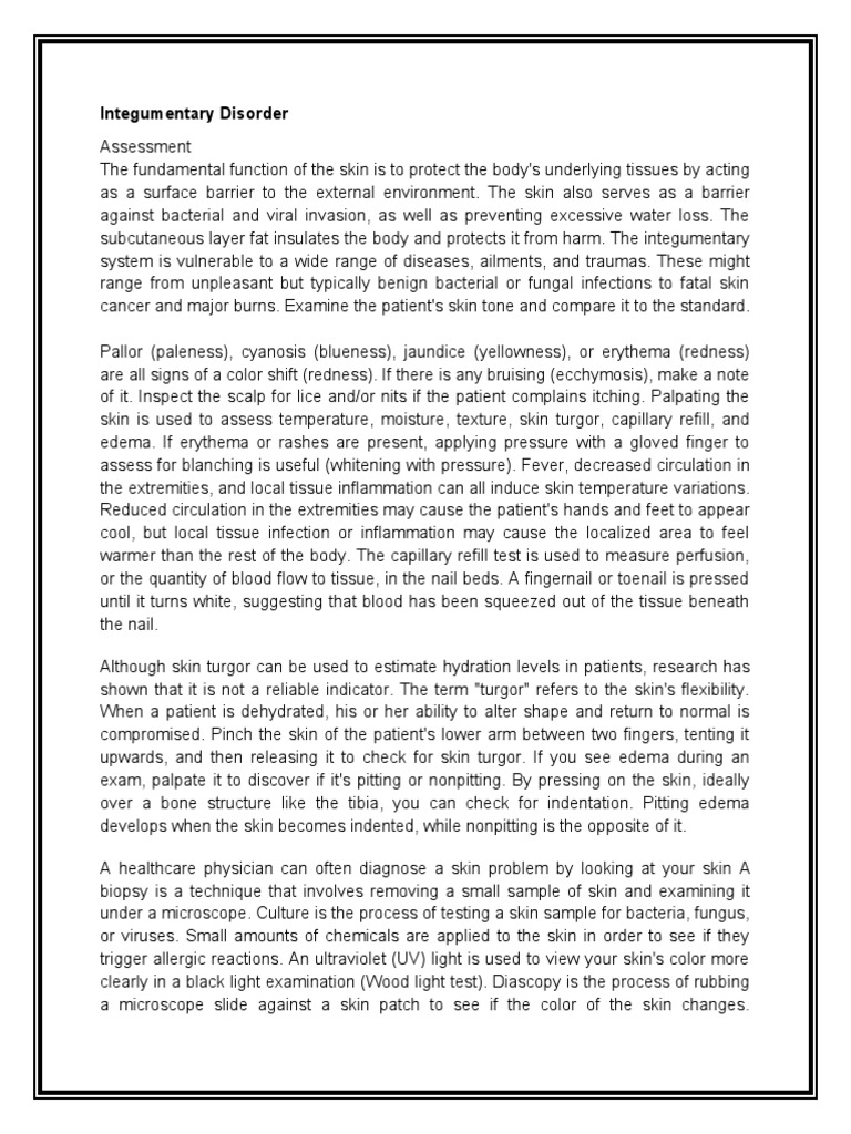 Integumentary Disorder | PDF | Nail (Anatomy) | Topical Medication