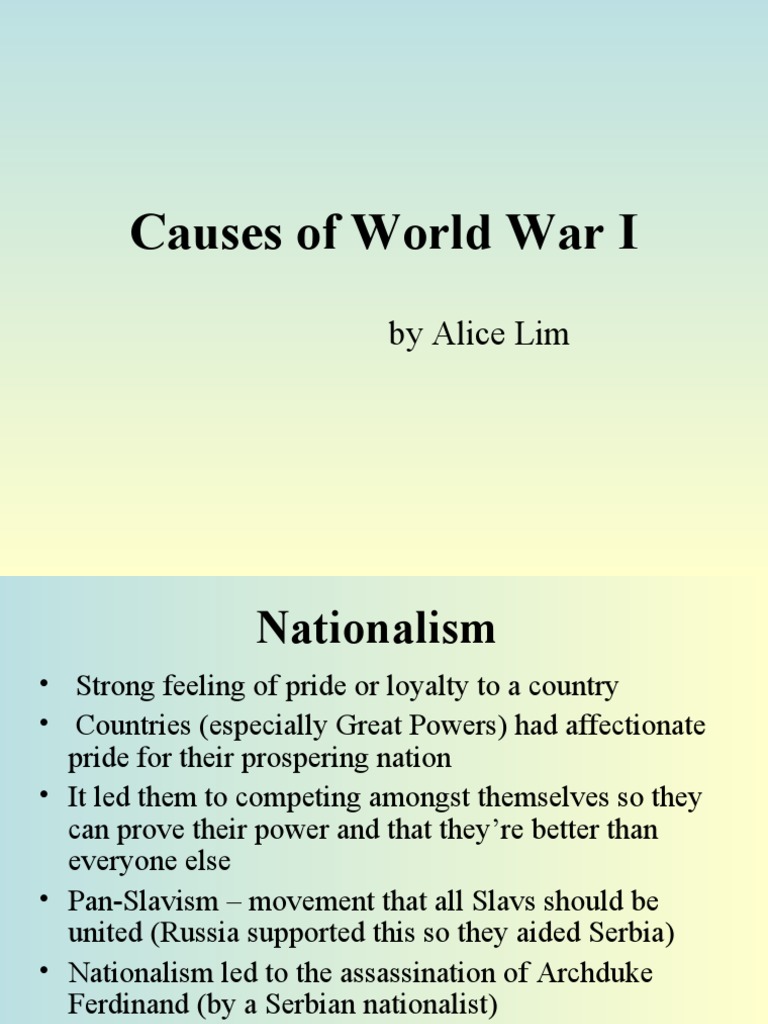 Key Causes of World War I Explained | PDF | Austria Hungary | World War I