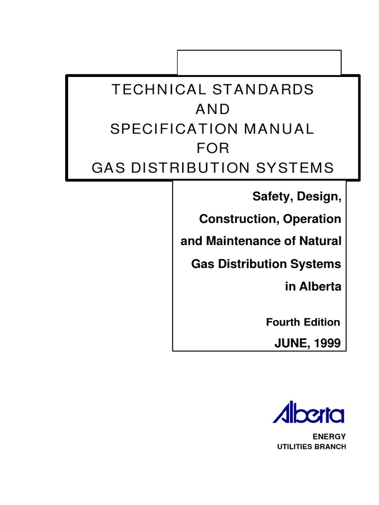 Alberta Gas Distribution Standards Manual | PDF | Pipe (Fluid ...