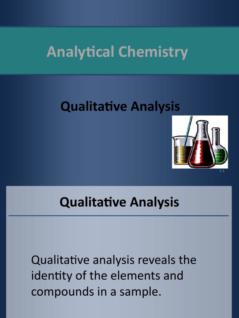 Analytical Chemistry: Qualitative Analysis | PDF | Salt (Chemistry ...