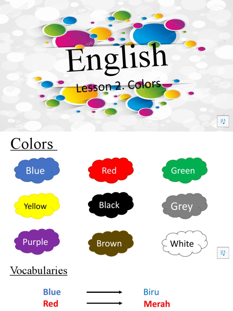 English - Colors | PDF