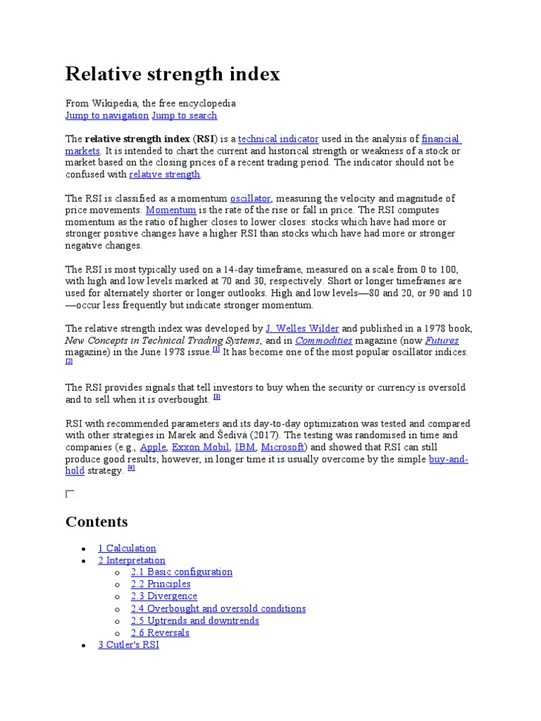 Relative Strength Index: New Concepts in Technical Trading Systems, and ...