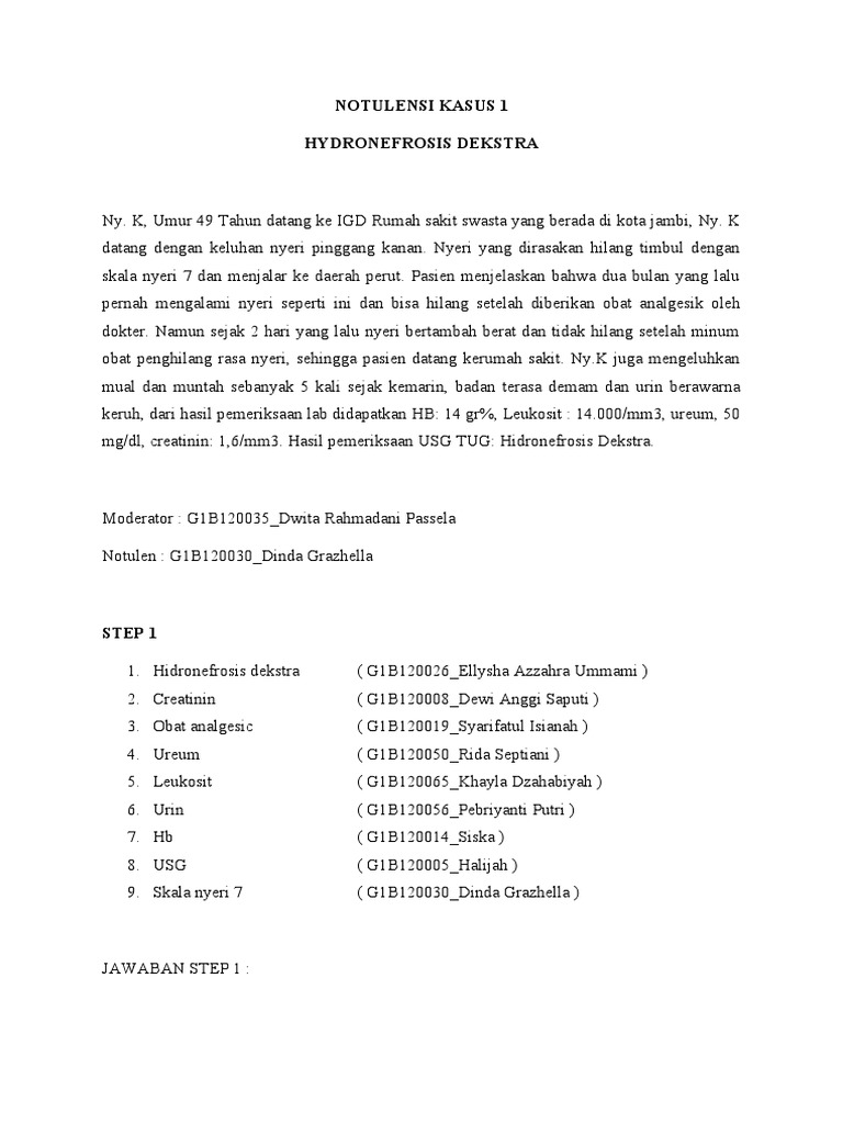 Notulensi Kasus 1 KMB 2 | PDF