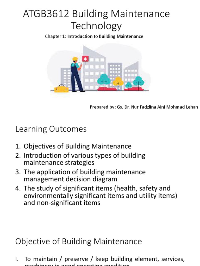 ATGB3612 Building Maintenance Technology - Chapter 1 | PDF | Building ...