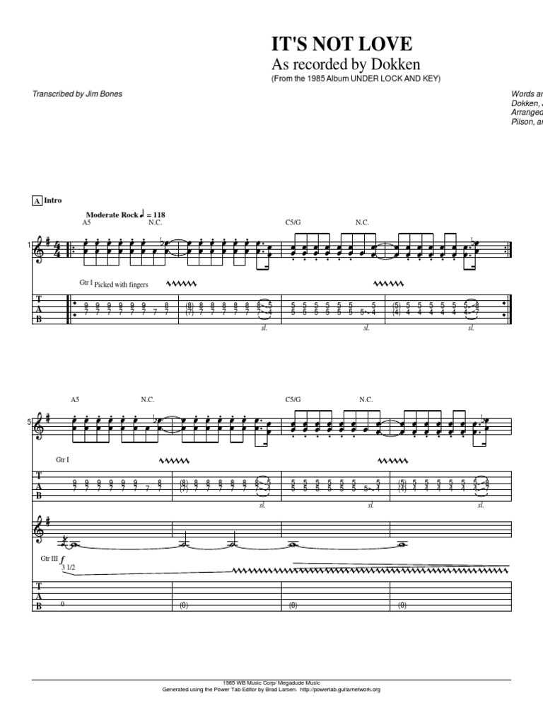 Dokken - Its Not Love | Download Free PDF | Chess