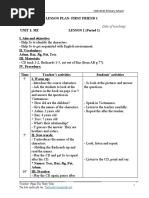 Lesson Plan Unit 1 | PDF