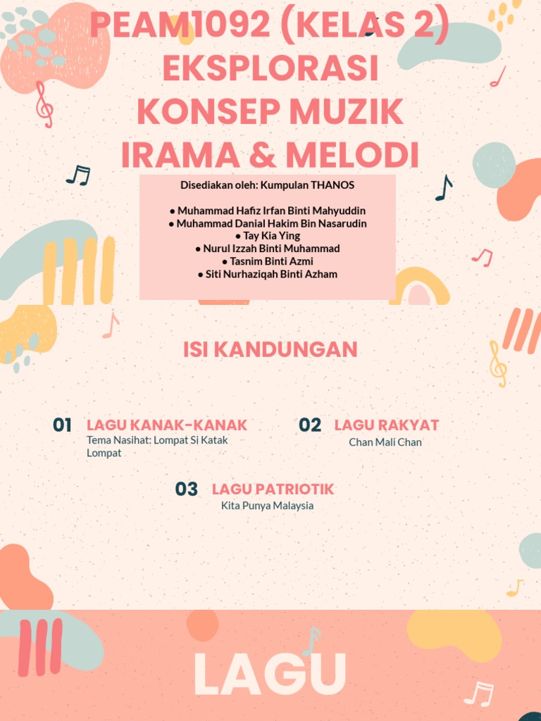 Peam1092 (Kelas 2) Eksplorasi Konsep Muzik Irama & Melodi Tutorial M2 Aktiviti 1 | PDF