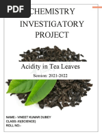 Chemistry Investigatory Project: Acidity in Tea Leaves | PDF